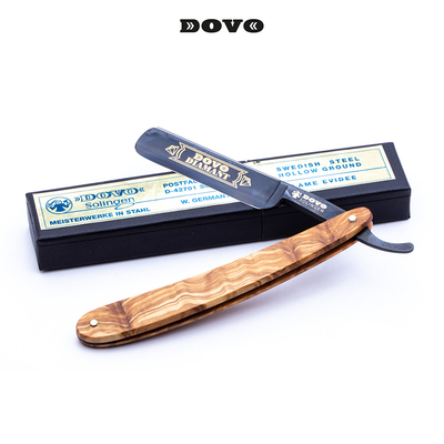 DOVO碳钢橄榄木直刃剃须刀理发刀