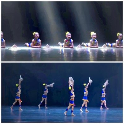 小兰花奖嬉傣儿童舞蹈服傣族嘎洒江边小花腰演出服三月三少数民族