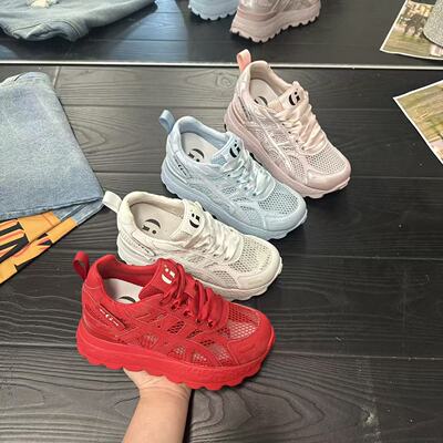 IG/IG增高8CM2026夏季新款透气老爹鞋真皮软底透气运动阿甘女鞋子