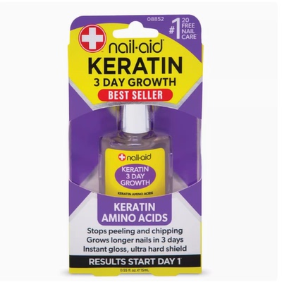 美国代购Nail-Aid Keratin 3 Day Growth Nail Treatment & Stren