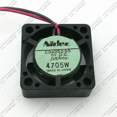 日本NIDEC 2510 2.5厘米笔记本风扇 静音 5V 0.08A C34252-55