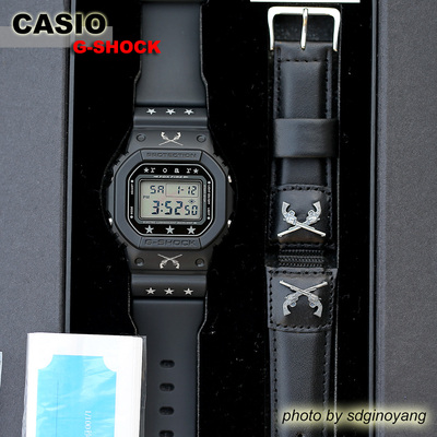 卡西欧Roar黑暗双枪限定方块手表