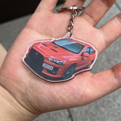 双层双面亚克力JDM钥匙扣挂件