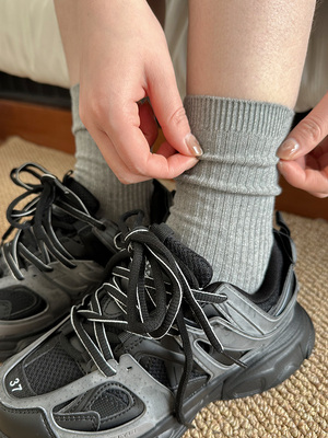 ins潮运动白色夏天长堆堆袜