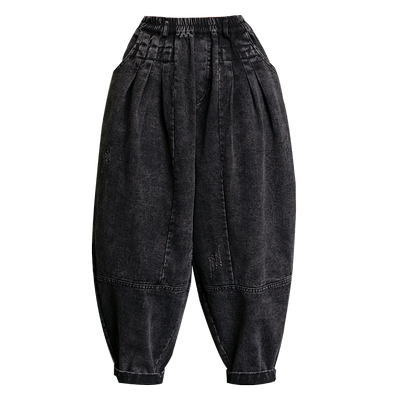 文艺九分秋季新款百搭风萝卜裤