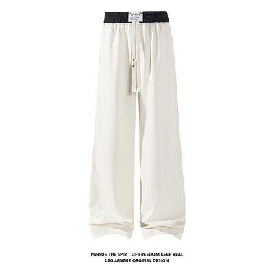 2026 春季新款 白底格子双腰马吉拉长裤M-5XL HK26143-特P30-控价