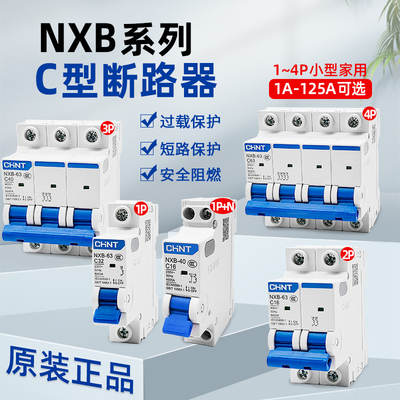 CHNT/正泰NXB小型断路器1P2P3P4P空气开关电闸保护器空开DZ47C型