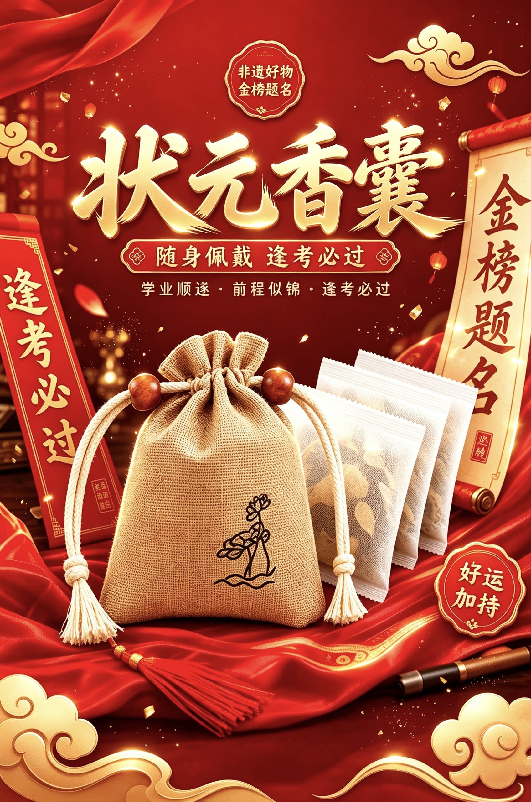 状元香囊随身佩戴香囊逢考必过送礼香包