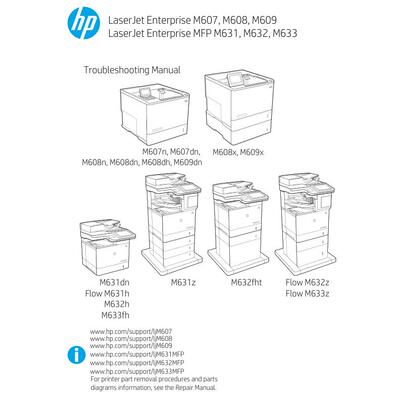 惠普M607n M607dn M608n M608dn M608dh黑白机英文维修手册