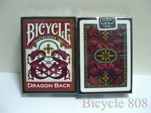 美國原裝 BICYCLE 808 Dragon Playing Cards 時尚龍(紅) 撲克牌