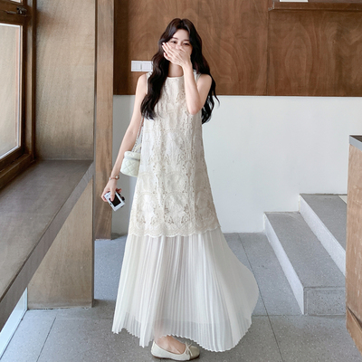 夏装新款 蕾丝拼接假两件连衣裙2C153-833-P155K238