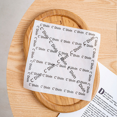 ins风法文防油纸甜品薯条垫纸