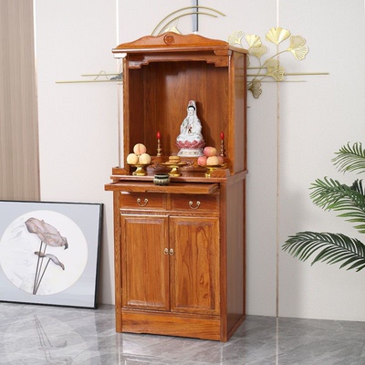 实木新中式简约款佛龛立柜神龛家用佛桌神台柜观音菩萨佛台佛柜