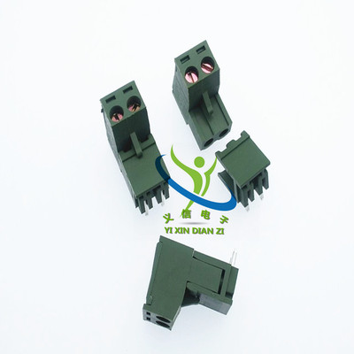 JIEKE接线端子 JK2EDG-2P 直脚/弯脚 5.08MM脚距 铜脚