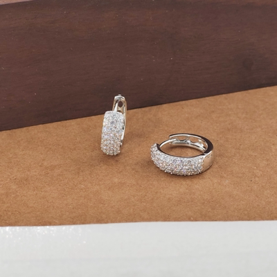 旭平半包密镶人造石时尚气质个性冷淡风清冷风易搭耳扣耳饰