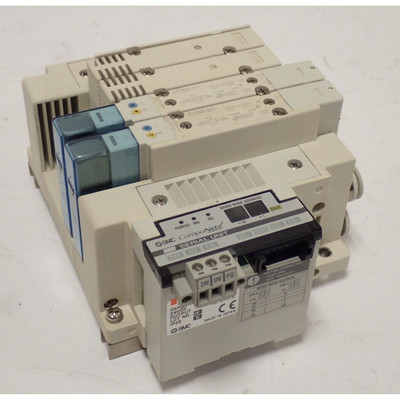 SMC EX120-SCM3 PNP 16 POINT SOLENOID BLOCK w/ 2x SMC SY5300-