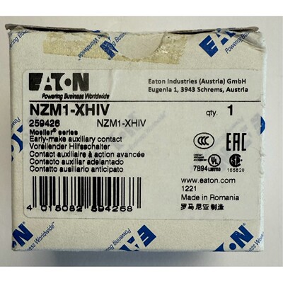 Eaton Voreilender Hilfsschalter / 259426 / NZM1-XHIV / Neu i