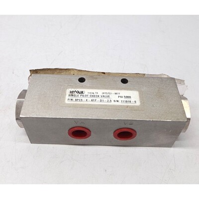 Hyvair SPC5-4-4FP-D1-2.5 Single Pilot Check Valve Hydril 193