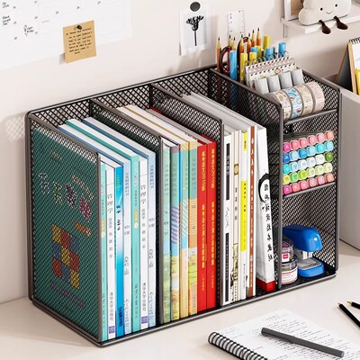 Lconcise style bookends desktop metal book stand金属书立书架