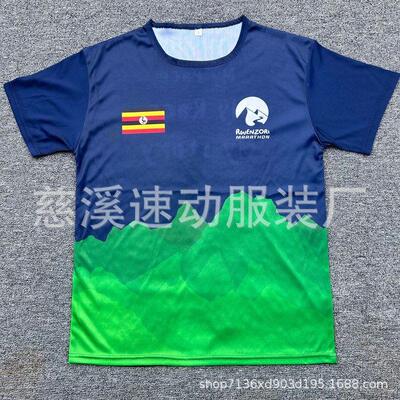 厂家直销环保REPT再生涤纶速干透气  户外马拉松运动赛事服广告衫