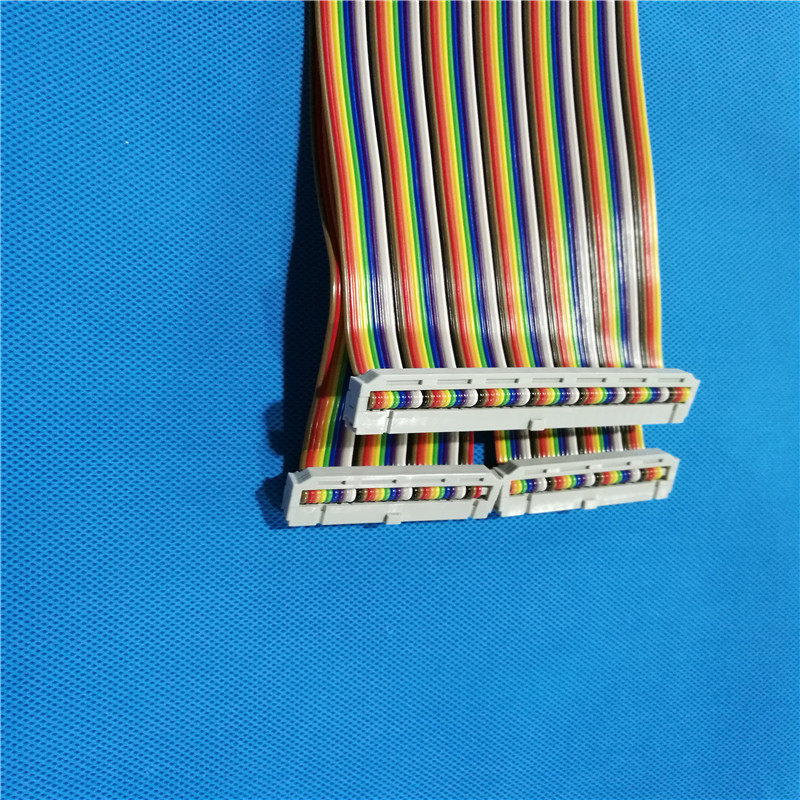 64PIN灰排线一分二转2个32P排线工业级TR518 ICT测试线64P转34P_虎窝淘