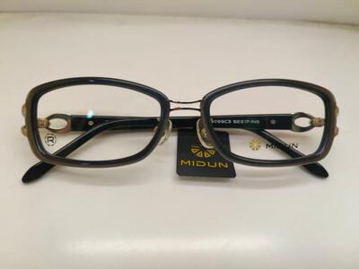 MIDUN/米顿板材纯钛镜架经典镜框近视镜商务女款时尚全框 173099