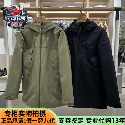 法国鳄鱼男鸭绒内胆三合一羽绒服