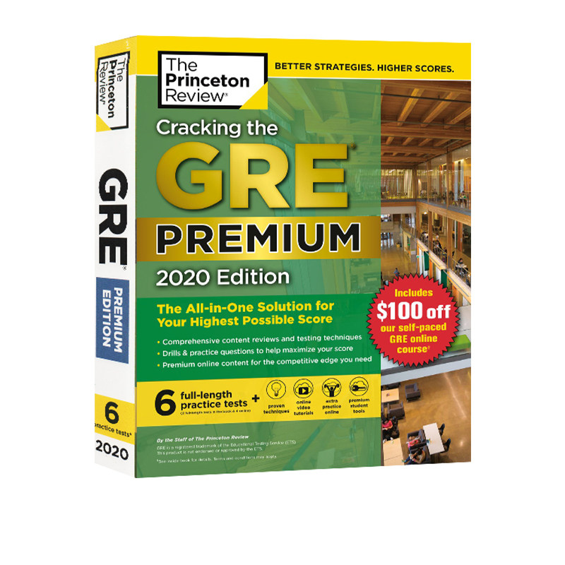现货新版普林斯顿 GRE考试白金版英文原版 CRACKING GRE 2020美国研究生入学考试考试辅导 2020版备考指南附6套测试_虎窝淘