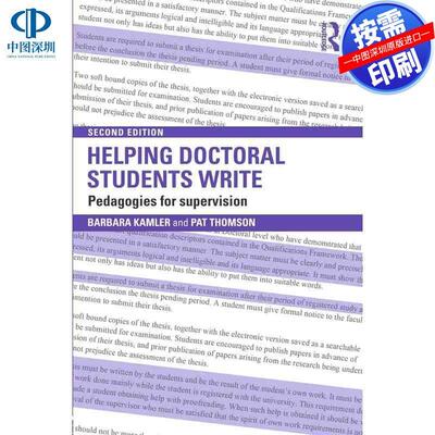 预售【按需印刷】英文原版 《帮助博士生写作》 Helping Doctoral Students Write 原装进口正版书籍