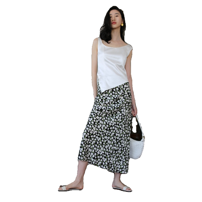 无有无印印花包臀裙半身裙