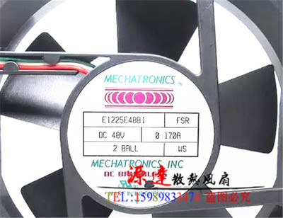 原装 E1225E48B1 FSR 48V 0.170A 12CM 12025 3线 散热风扇