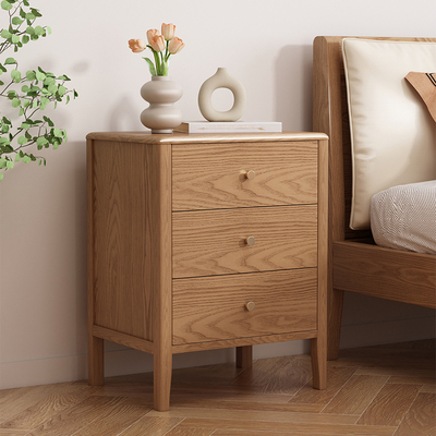 全实木北美橡木简约床头柜