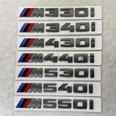 宝马灰色M车标 M760LI X3M 40I X4M M3C M5雷霆 M240I 530D后尾标