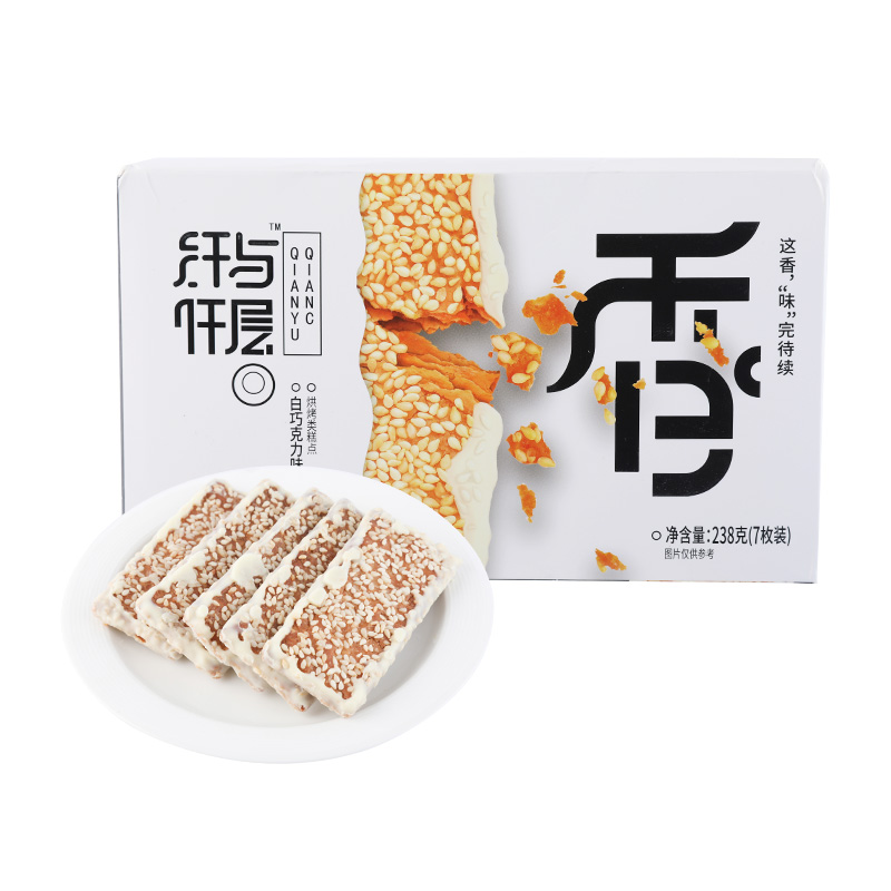 纤与仟层白巧克力味手工烧238g/盒_虎窝淘