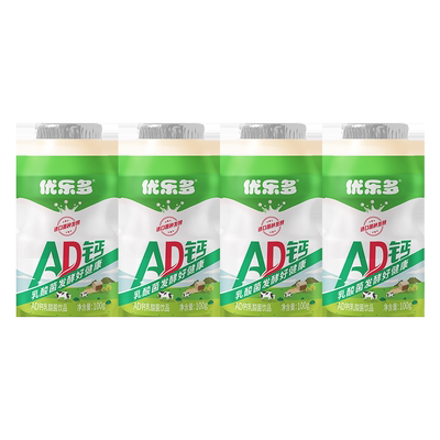 优乐多AD钙乳酸菌饮料100g×4瓶