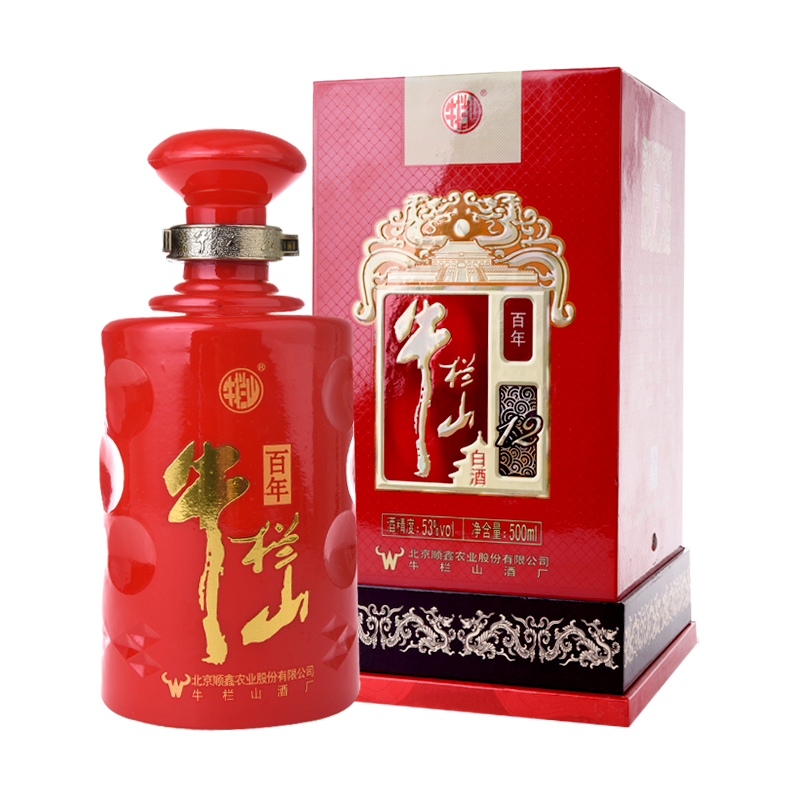 牛栏山百年红12年53度 500ml_虎窝淘