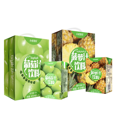 天喔双拼果汁聚会饮品250ml*32盒