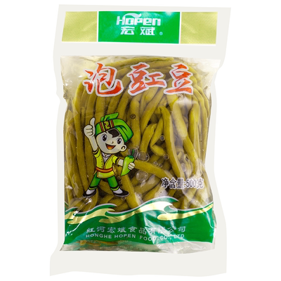宏斌开味配粥小菜腌菜泡豇豆500g