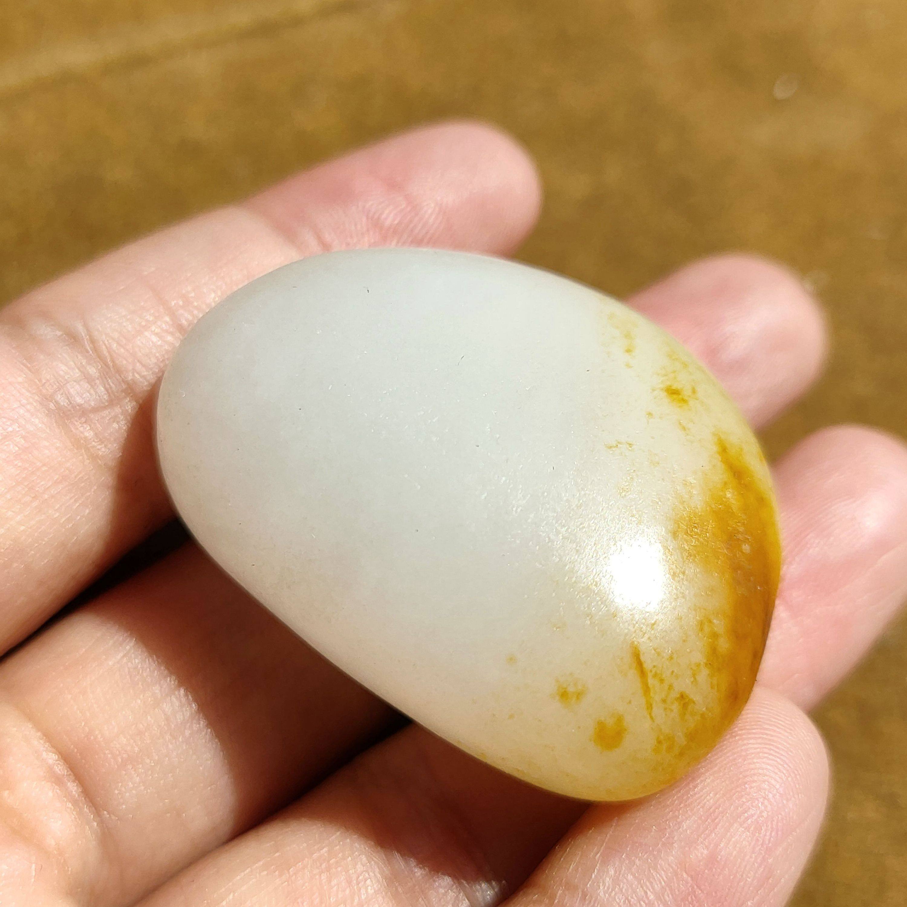 35g和田羊脂白玉籽料原石吊坠天然玉石红皮白肉籽玉原石挂件 捡漏