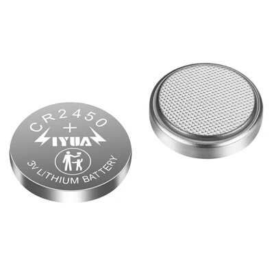 2粒 LiYuan CR2450 lithium battery 3v 遥控器纽扣电池