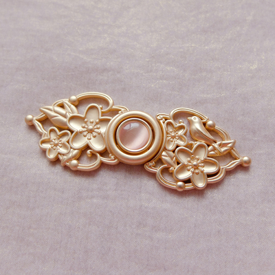 花莺.金-汉服子母扣-对襟披风