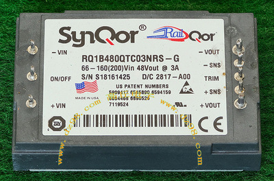 SYNQOR RQ18480QTC03NRS-G 66-160V转48V 3A电源模块 议价销售