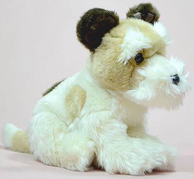 （定做）leonine仿真刚毛猎狐?犬狗狗fox terrier毛绒玩具公仔