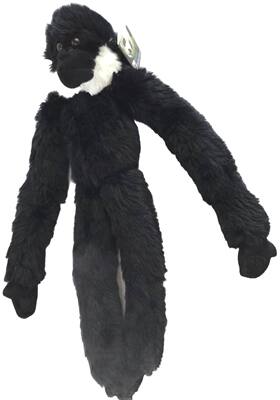 （代购）WWF仿真白颊长臂猿white cheeked gibbon毛绒玩具公仔