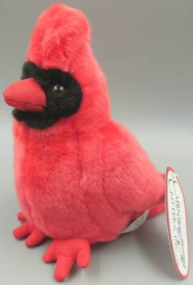 （代购）英国cabin仿真北美洲朱雀主红雀cardinal毛绒玩具公仔