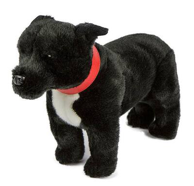 （代购）仿真斯坦福斗牛㹴狗狗bull terrier毛绒玩具公仔