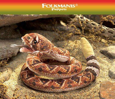 folkmanis仿真响尾蛇毛绒玩具