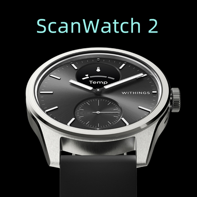 Withings ScanWatch2 智能手表ECG血氧心率体温跟踪心脏睡眠呼吸