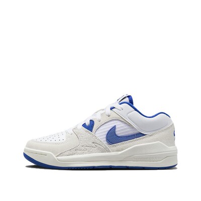 【布布】 Jordan 儿童篮球鞋 白色 蓝色 低帮 Stadium 90