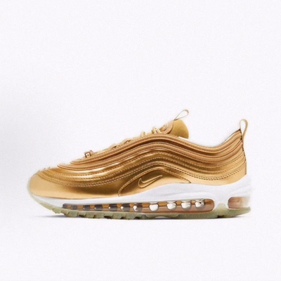 Nike Air Max 97 Metallic Gold  皮革减震 低帮 休闲跑步鞋 女款